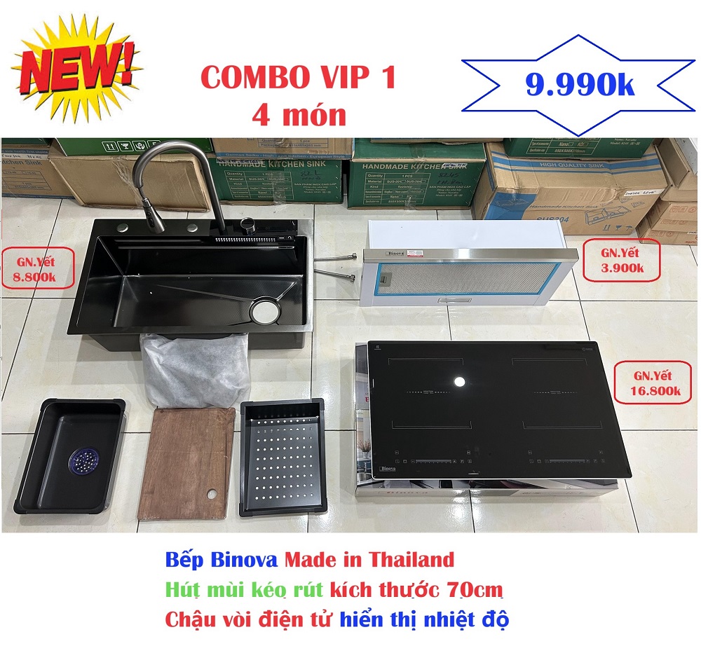 Combo bếp hút chậu vòi vip 2024 - Chaurua.vn